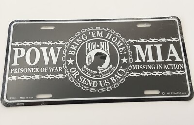 POW-MIA Aluminum Military License Plate NEW LP0626 | eBay