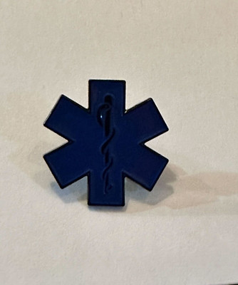 FIREFIGHTER FIRE FIGHTER EMT EMS PARAMEDIC PIN BLUE | eBay