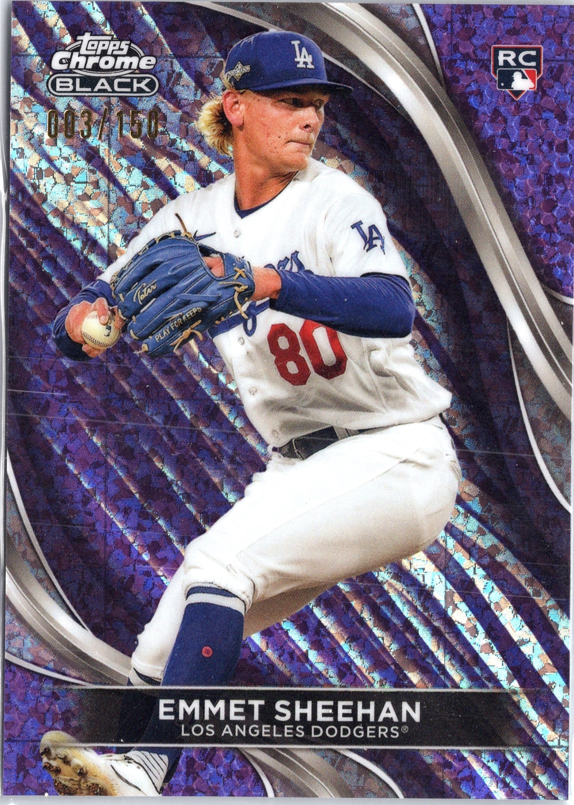 2024 Topps Chrome Black - Purple Mini-Diamond Refractor #9 Emmet ...