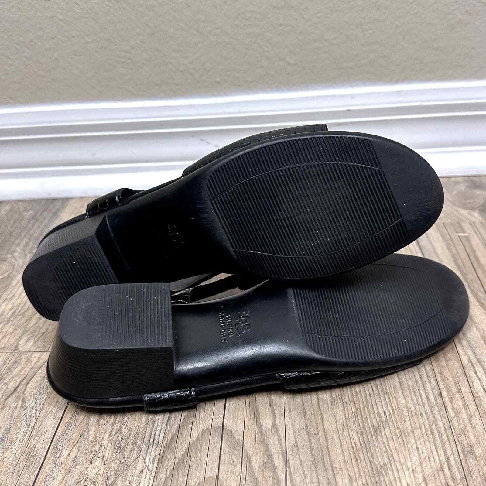 SAS Black Croc Patent Suntimer Slingbacks Sandals, size 9 N Narrow | eBay