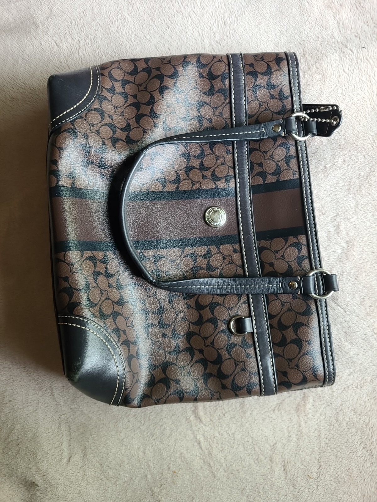 Coach Signature Heritage Stripe, Leather Chelsea, Pur… - Gem