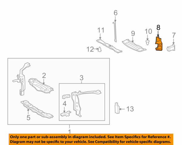 53292-50060 Toyota Seal, radiator support to frame, lh 5329250060, New ...