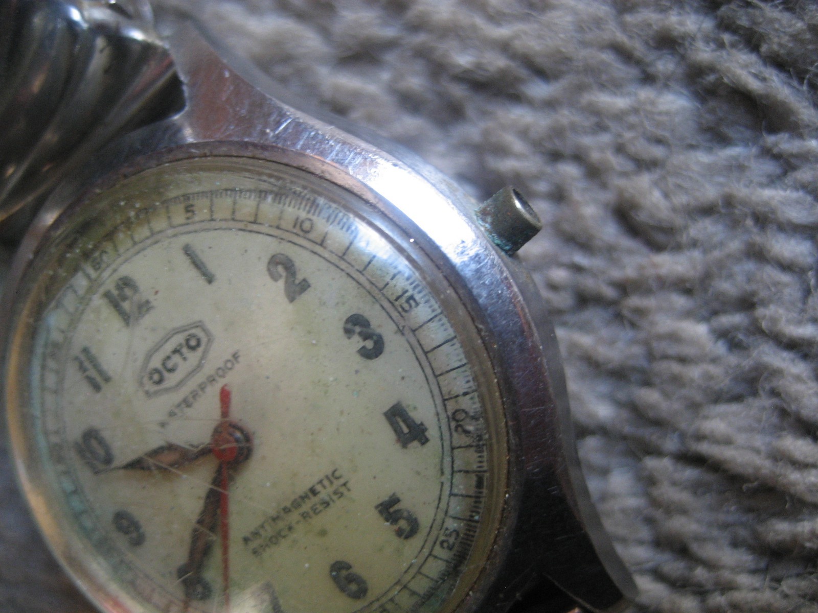 Vintage Octo Swiss Made waterproof Watch WWII "Reserved" Steel w/ Azium ...