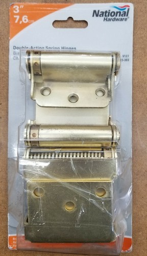 National Hardware 3" Brass Finish Double Acting Spring V127 N115-303 ...