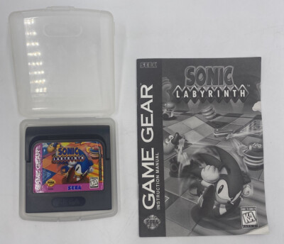 Sonic Labyrinth SEGA Game Gear Cartridge Case Instruction Manual Tested ...