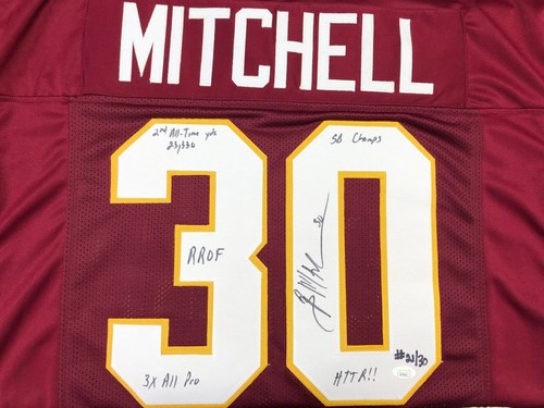 Brian Mitchell Signed Auto Autograph Stat Jersey 5 Inscriptions Ltd ...