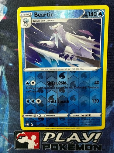Beartic 043/172 Reverse Holo Brilliant Stars Pokemon TCG Card NM ...