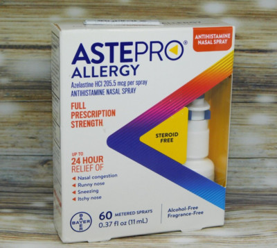 ASTEPRO Adult Allergy Antihistamine Nasal Spray 60 Sprays STEROID-FREE ...