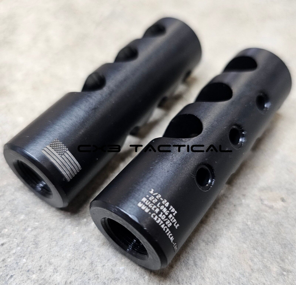 Muzzle Brake Compensator For Ruger 10/22 1/2-28 TPI .22LR 1022 Ruger ...