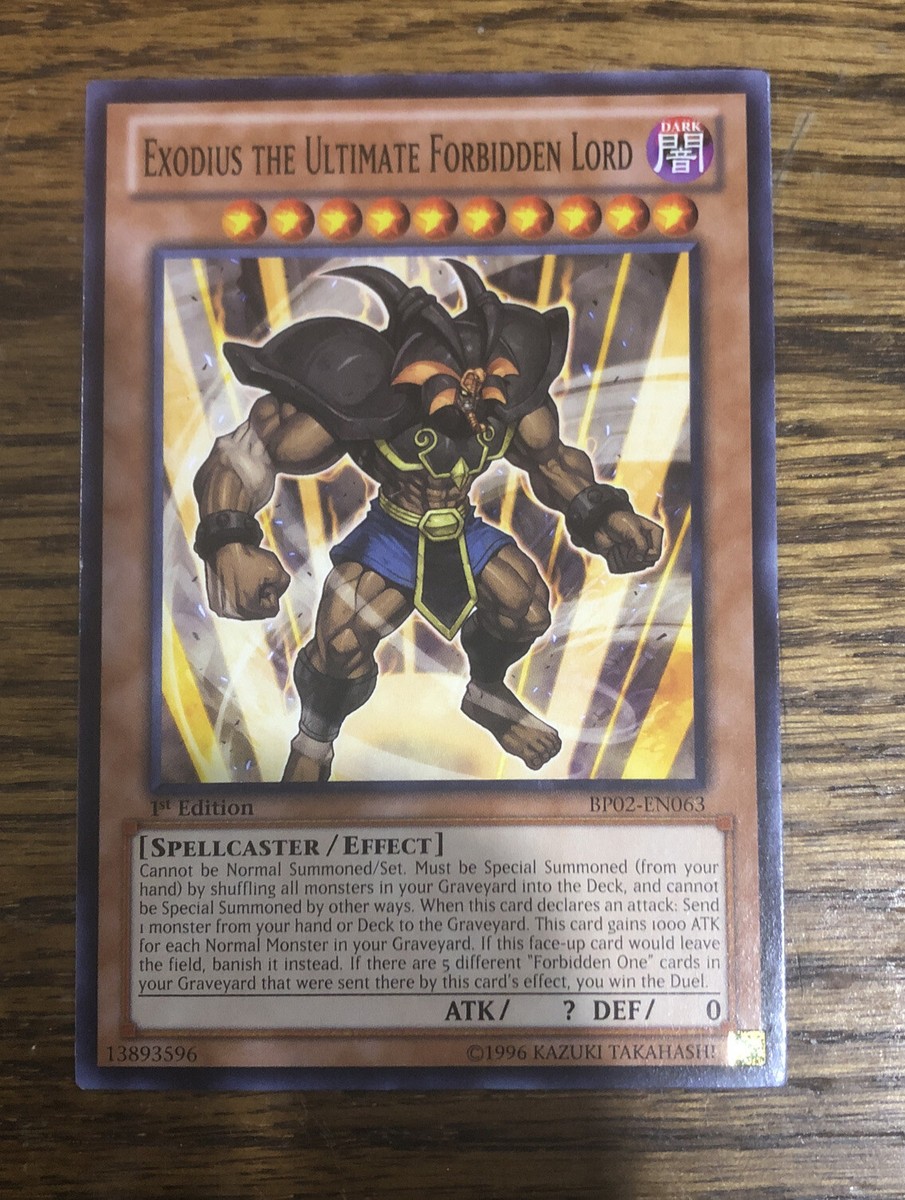 Yugioh Exodia The Ultimate Forbidden Lord Deck