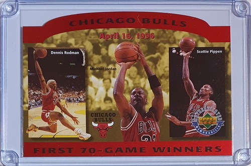1996 Upper Deck Chicago Bulls 70 Game Winners /14300 Die Cut - Jordan ...