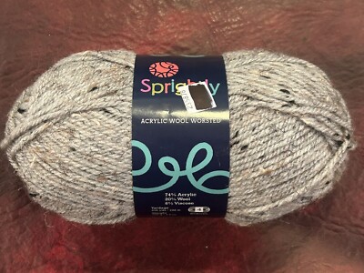 Sprightly Worsted Cotton Yarn Color: GREY OWL 503-022 Each 216 Yds, Wt ...