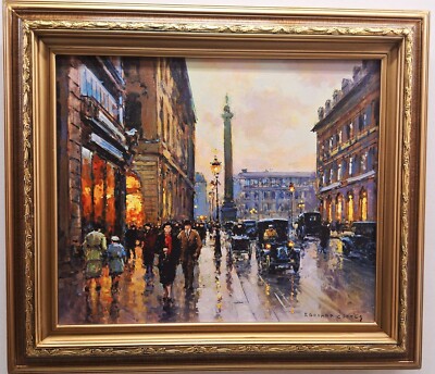 EDOUARDO CORTES, PLACE DE LA BASTILLE, FRAMED GICLEE CANVAS PRINT, 31 ...