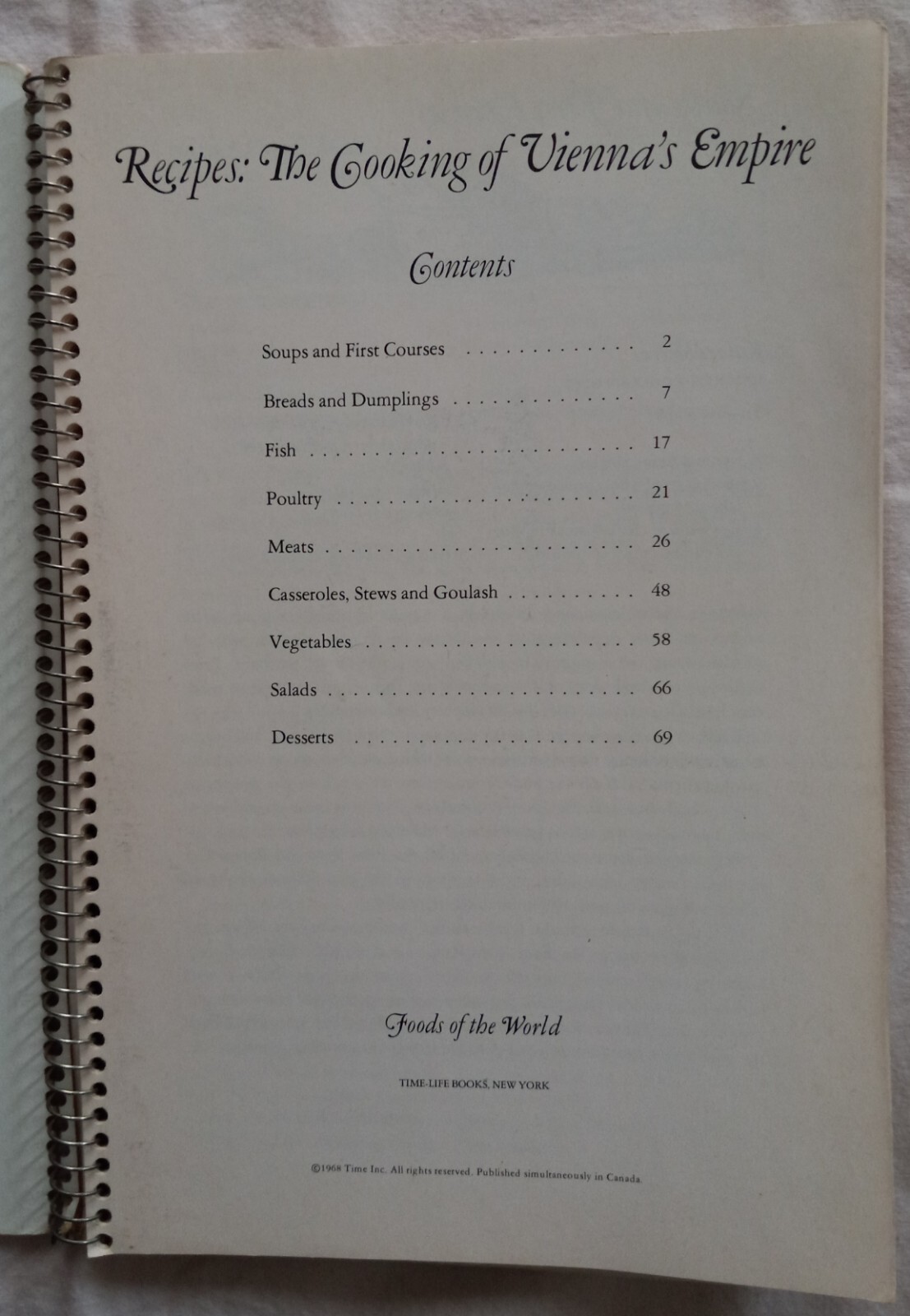 Vintage 1968 Cookbook "Recipes: The Cooking Of Vienna's Empire" | eBay