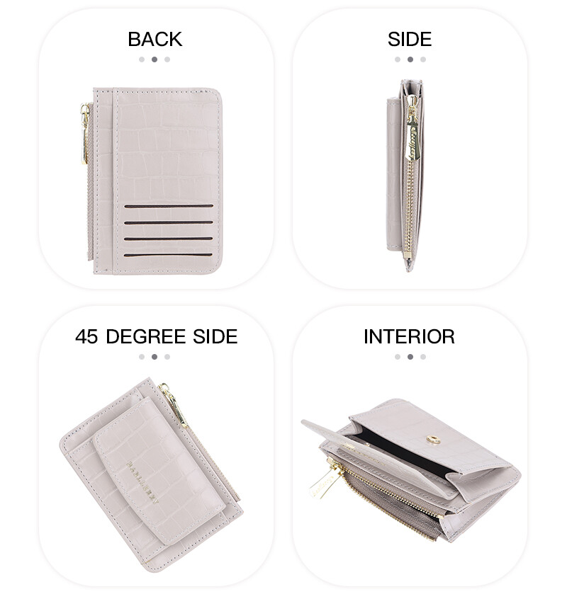 Small Wallet for Women Leather Card Holder Organizer Pocket Compact ...