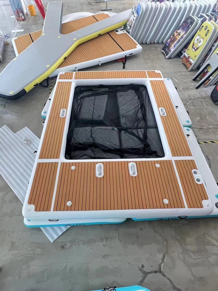 Ready to Ship 4x3m Inflatable Swimming Pool With Net Yacht Water Sea ...