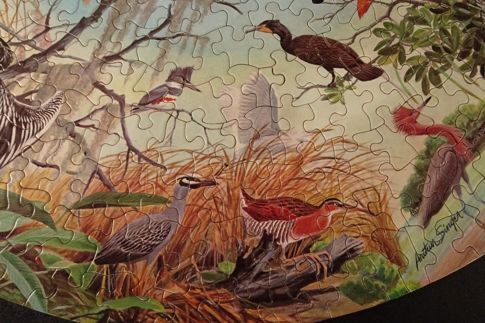 Vtg 1965 Springbok Circular Puzzle "Water Birds" by Arthur Singer / PZL ...