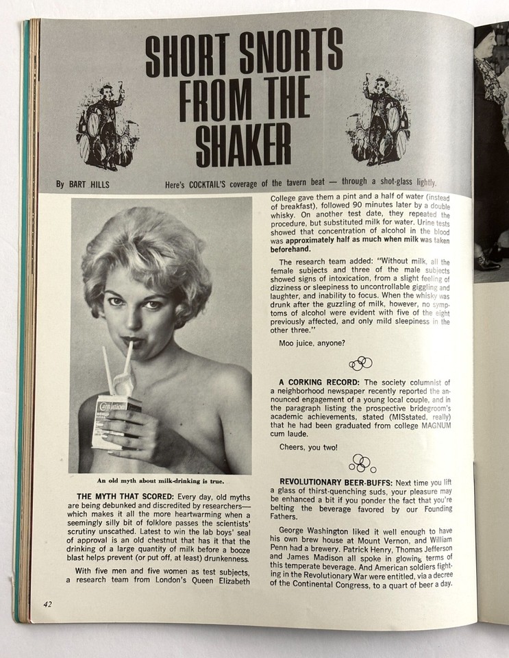Cocktail Magazine Vol.7 No.1 1967 Featured Michelle Angelo | eBay