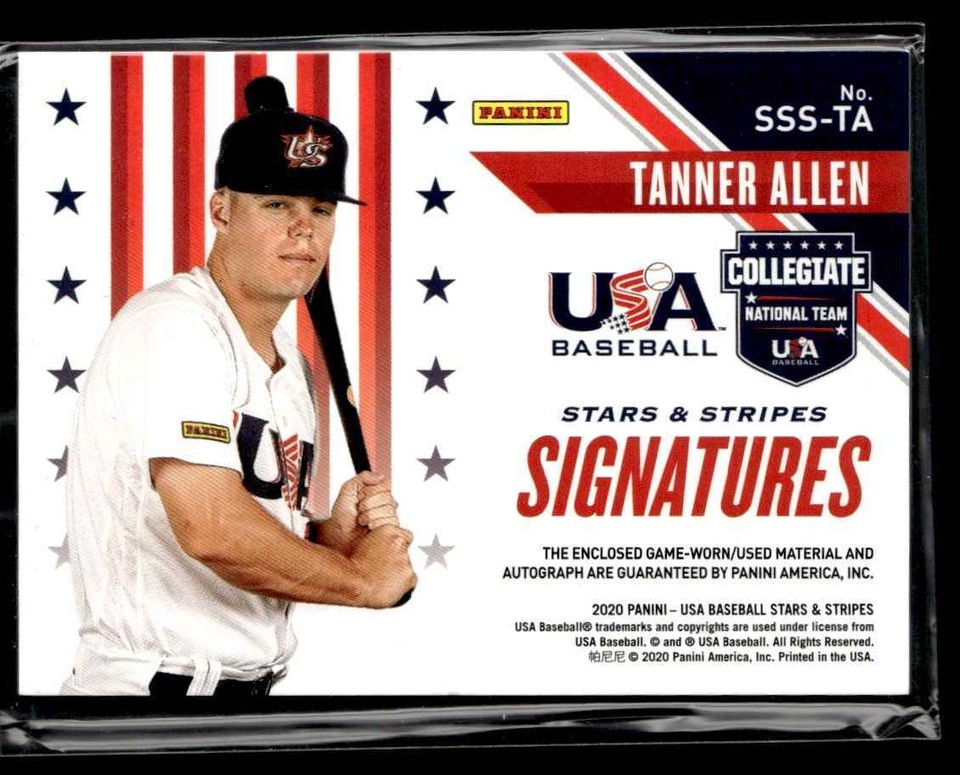 2019 Stars & Stripes Tanner Allen Auto 1Clr Relic /228 USA #3 | eBay