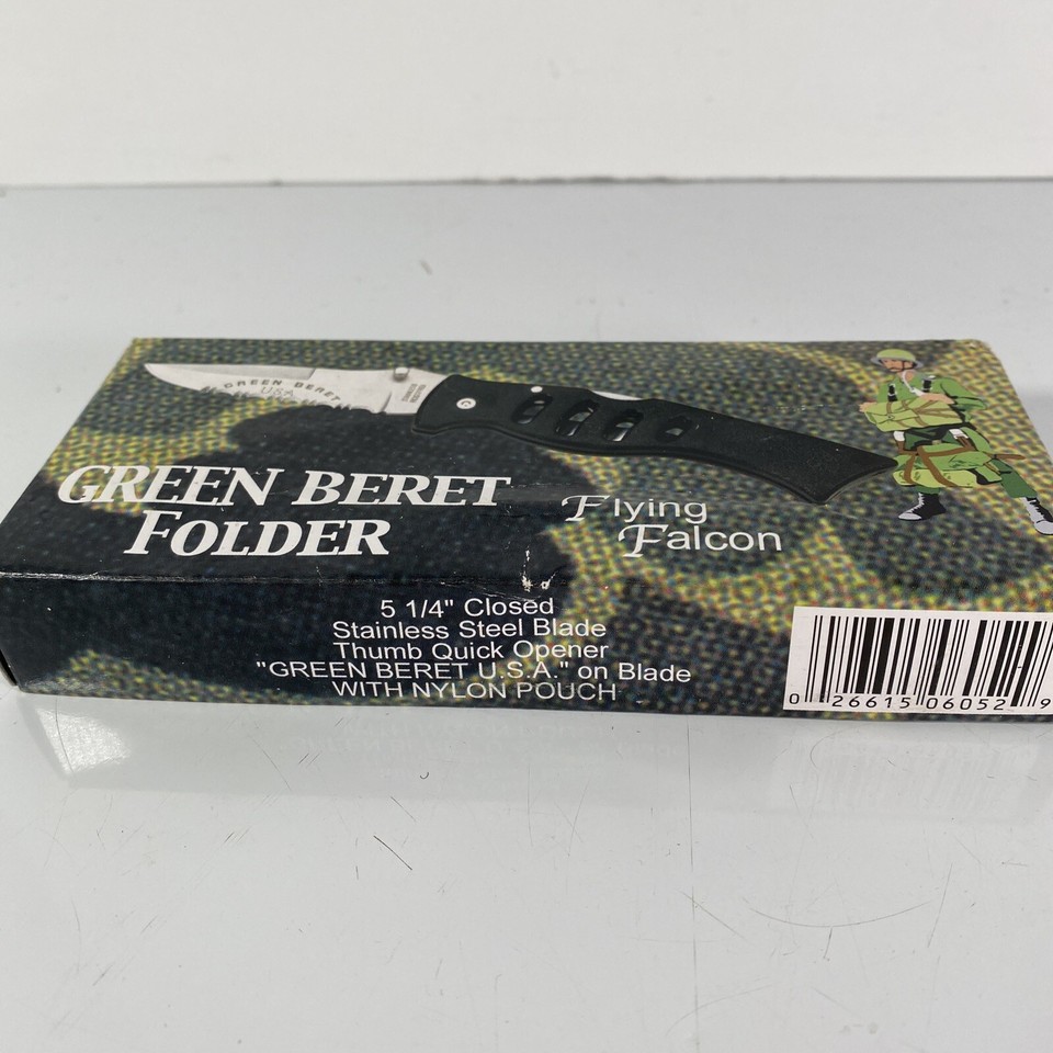 Green Beret USA Frost Cutlery Folding Pocket Flying Falcon Knife 15 ...