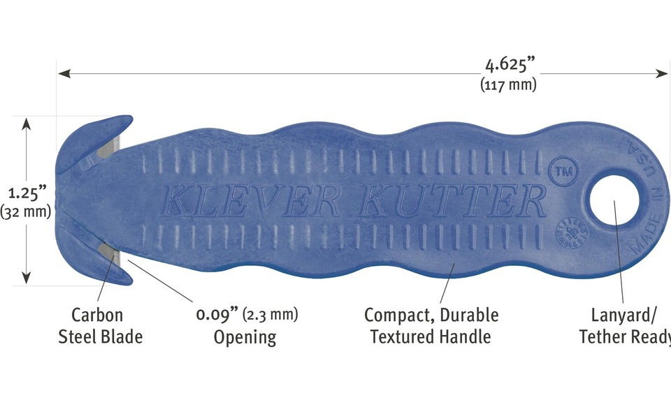 10 Pack Klever Kutter Blue Utility Knives Safe Box Cutter For Packing ...