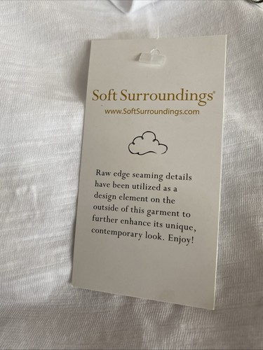 Soft Surroundings 2X Long Sleeve Flowy Layered Tunic Top Pale Blue Raw ...