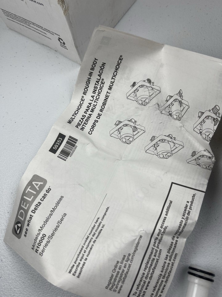 Delta R10000-UNBX Universal Tub & Shower Valve Body Rough-In Kit (LOT ...