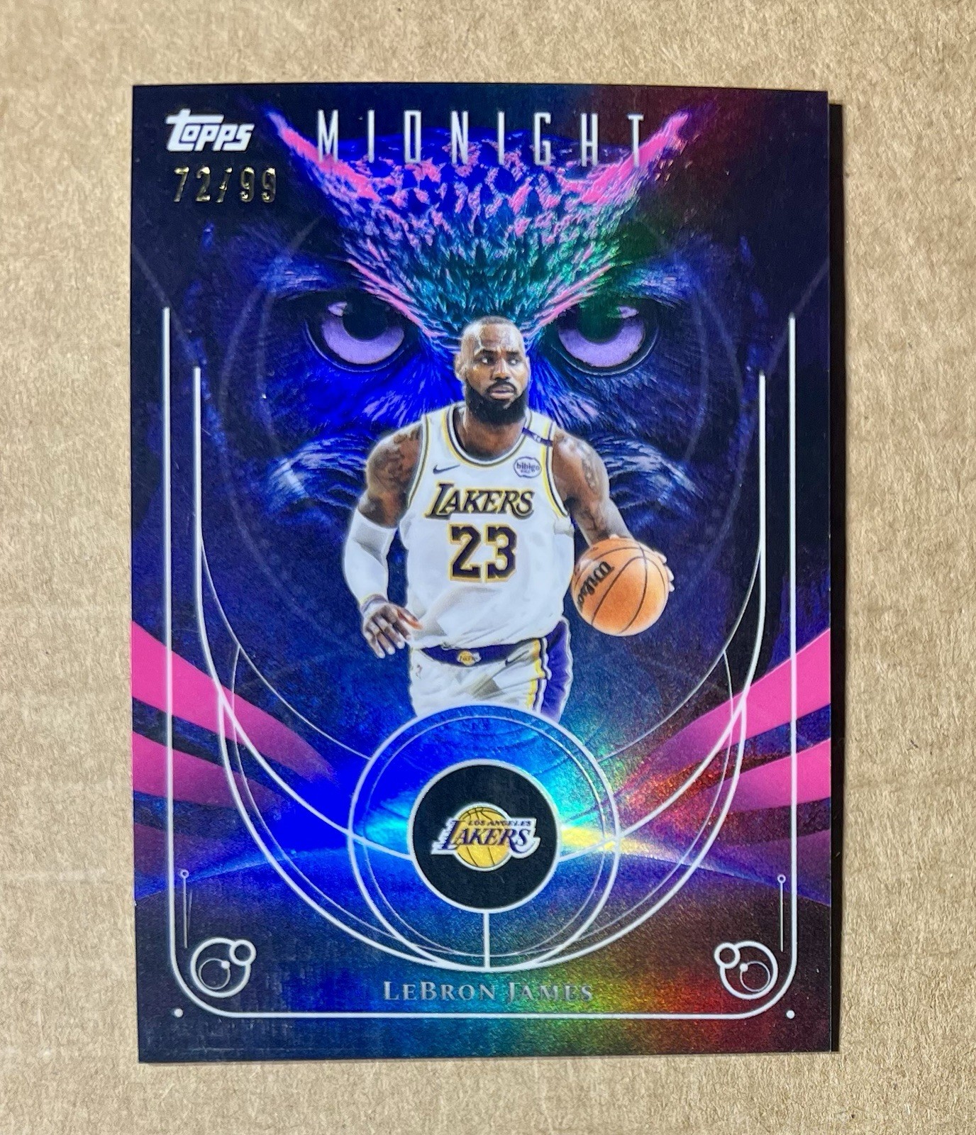 2025-26 Topps Midnight LEBRON JAMES Night Owls Twilight 72/99 Lakers ...