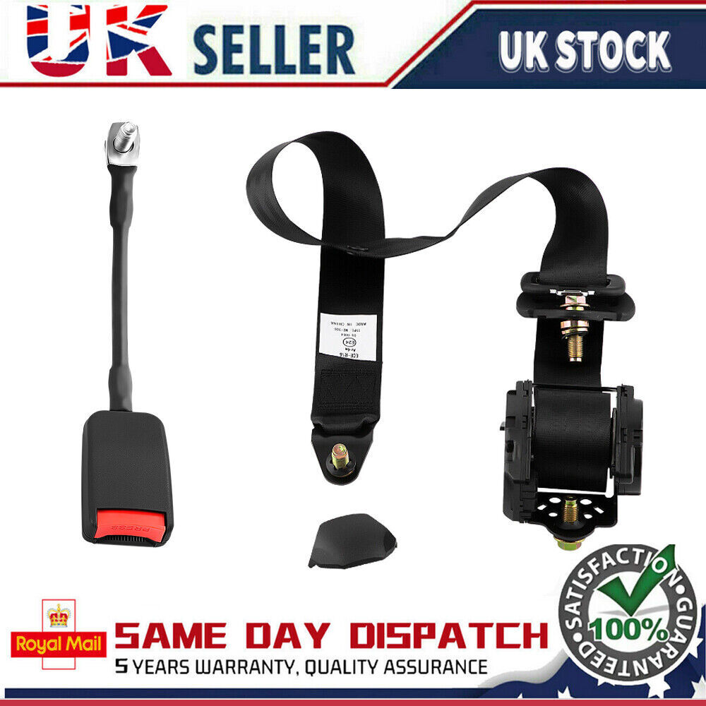 Universal 3 Point Car Seat Belts Safety Belt Driver & Passenger Side ...