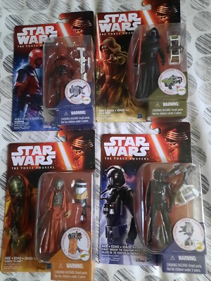 Star Wars The Force Awakens 3.75 Lot Of 4 Action Figures kilo ren mint ...