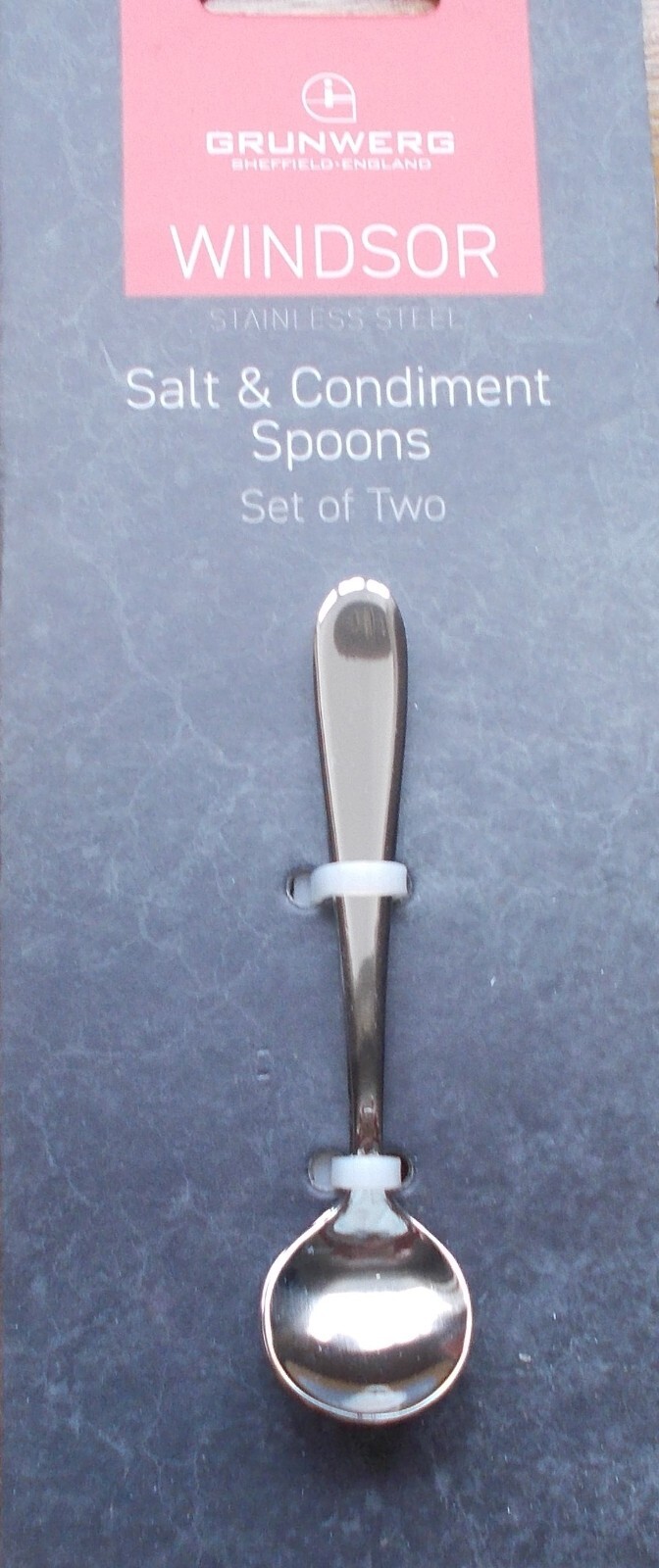 Windsor Salt & Condiment Small Quality Stainless Steel Spoons Pack 2 ...