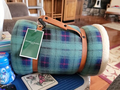 Jeffrey Banks Home Blanket Plaids Multicolor Polyester Tied with Straps ...