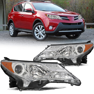 For 2013 2014 2015 Toyota RAV4 RAV-4 Headlights Assembly Set | eBay