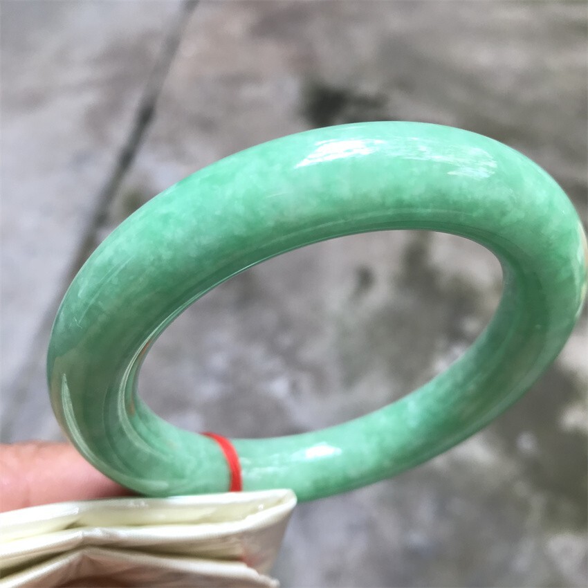 59mm Burma Natural Ice Green Jadeite Jade Bracelet Emerald Jade ...