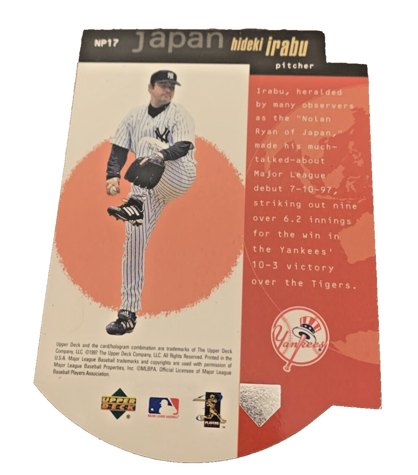 1998 Upper Deck National Pride #NP17 Hideki Irabu MLB New York Yankees ...