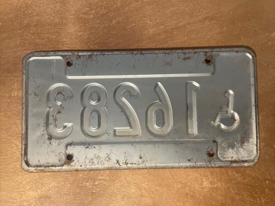 1993 Indiana License Plate Handicapped # 16283 Dubois County | eBay