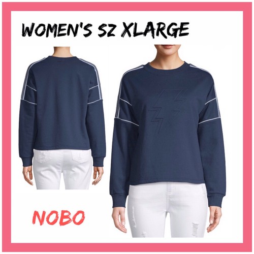 NWT NOBO Navy Lightbolt Sweater Shirt Sz:XL | eBay