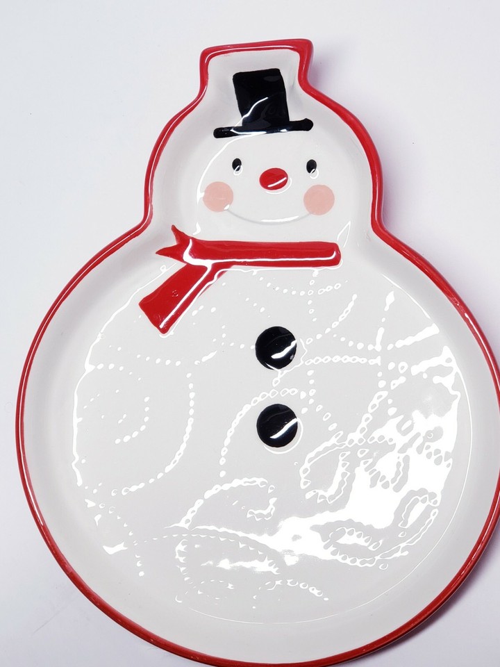 Hallmark Spoon Rest Ladle Holder Ceramic Snowman Cute Holiday Decor ...