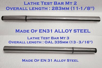 2MT 3MT Lathe Mandrel Alignment Test Bar SET MT2 - MT3 EN31 Alloy (283 ...