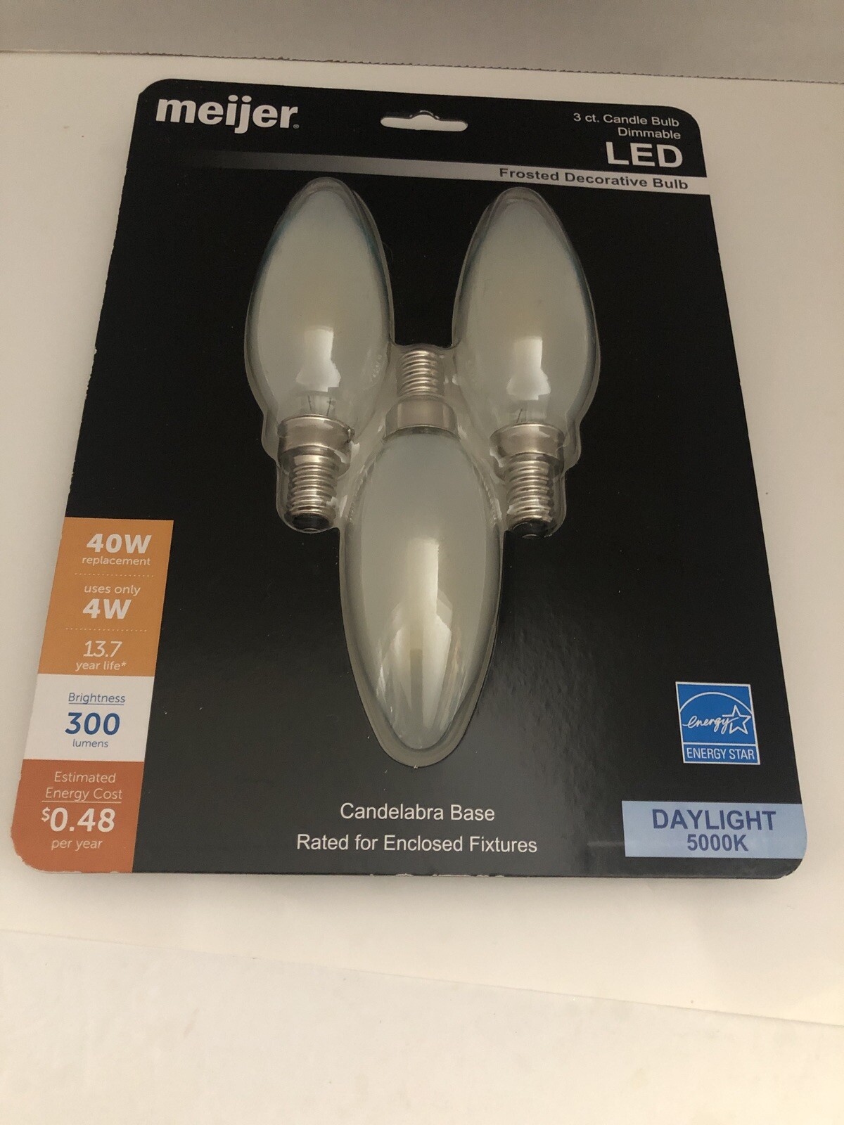 New Meijer LED HD Light 4 Watt 40 Watt Dimmable Frosted SHIPS N 24HR | eBay