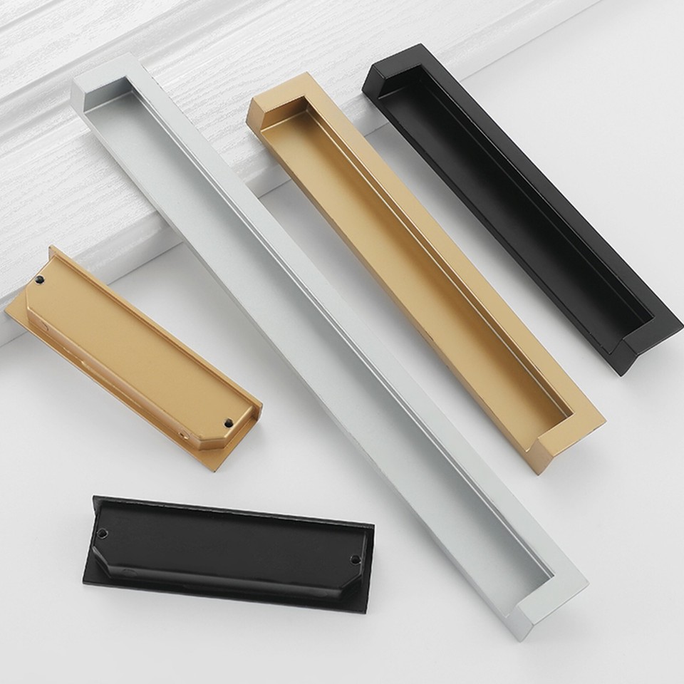 Modern Solid Invisible Concealed Embedded Concealed Pull Handle | eBay
