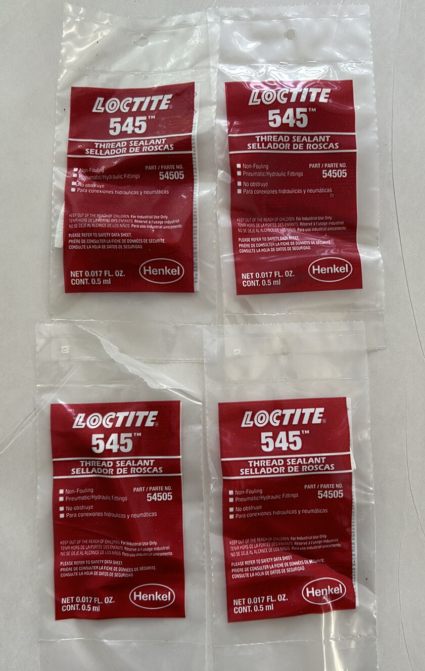 Loctite 545 Thread Sealant Hydraulic/Pneumatic Seal 0.5 mL Capsule 4 ...