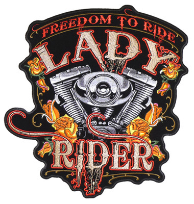LADY RIDER ENGINE PATCH P4000 biker girl jacket women novelty iron on ...