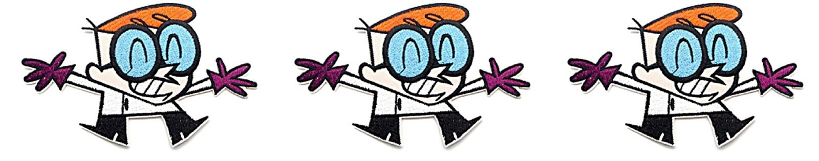 Dexter's Lab Dexter Character Embroidered 3 1/2" Tall Iron on Patch Set ...