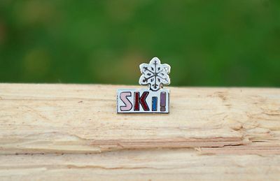 Ski Snowflake Ski! Metal & Enamel Lapel Pin Pinback | eBay