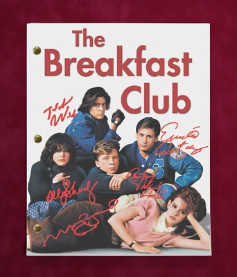 The Breakfast Club Complete Movie Script With Reproduction Signatures ...