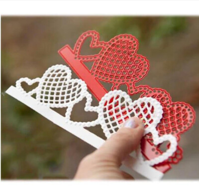 Grid heart frame edge Metal Cutting Dies DIY Scrapbooking Album Paper ...