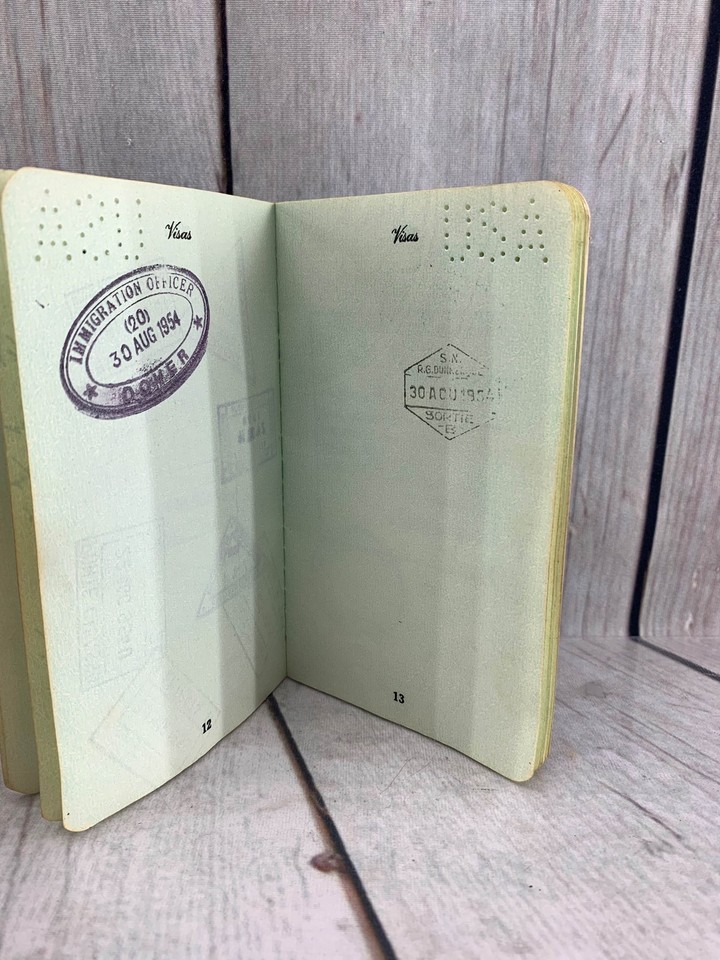 Vintage 1954 US Passport for Lt Colonel US Air Force Lots of Stamps | eBay