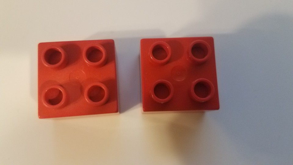 Lego lot of two red Lego DUPLO bricks vintage | eBay