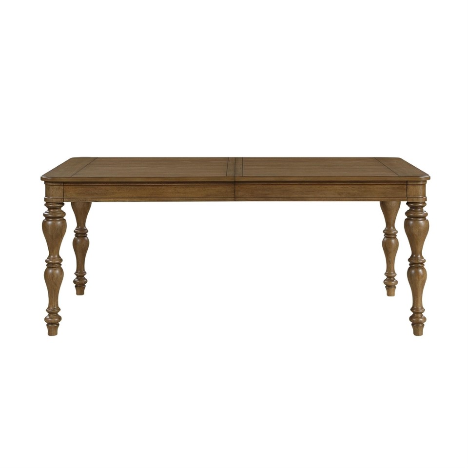 Royal Hampton Extendable Dining Table- w Center Leaf- 73-91 Inch- Warm ...